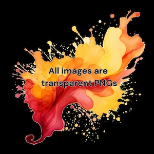 Fall Watercolor Splashes Color Splash Clipart PNG Paint Splatter ...