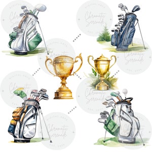 Watercolor Golf Clipart Golf Club PNG Golfer Graphics Golf Ball Clipart ...
