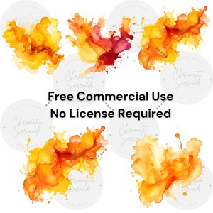 Fall Watercolor Splashes Color Splash Clipart PNG Paint Splatter ...