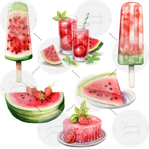 Watercolor Watermelon Clipart, Summer Clipart, Watermelon Stand Clipart ...