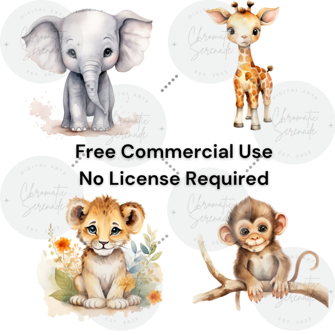 Watercolor Baby Safari Animal Clipart Safari Animals PNG Baby - Etsy Canada