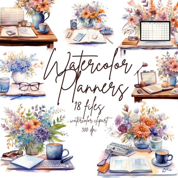 Planner Clipart - Etsy
