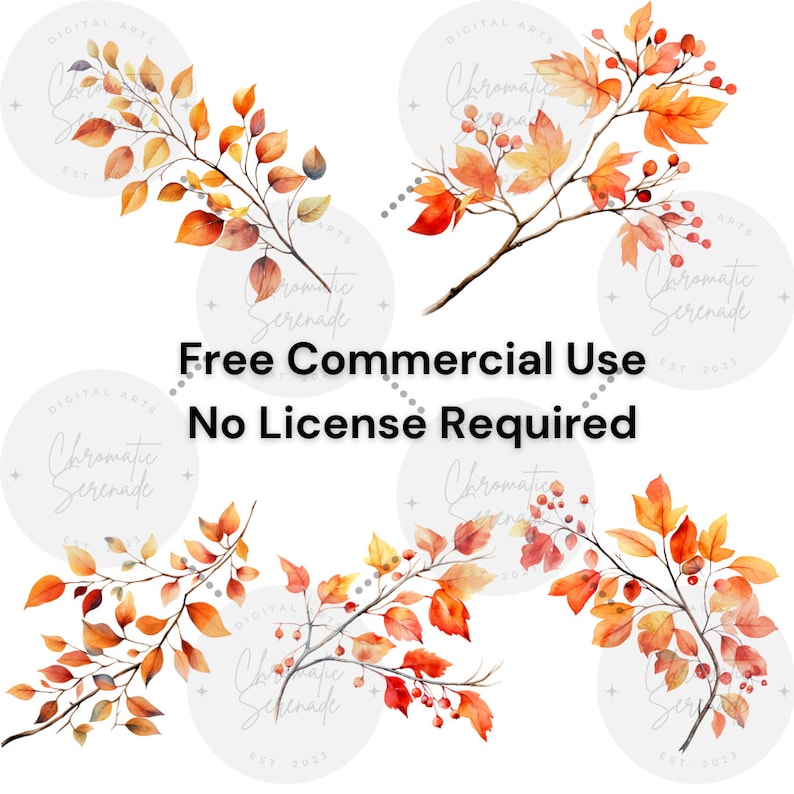 Watercolor Autumn Leaves Clipart Fall Foliage Clipart Maple - Etsy