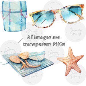 Watercolor Summer Beach Clipart Tropical Beach Clipart Beach Days ...