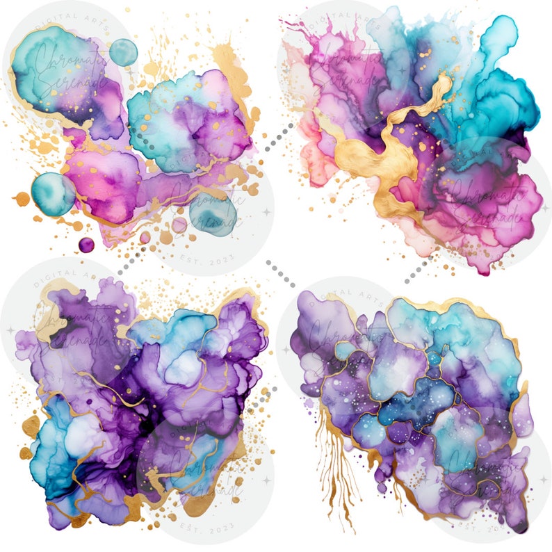 Watercolor Mermaid Color Splash Clipart Mermaid Watercolor - Etsy