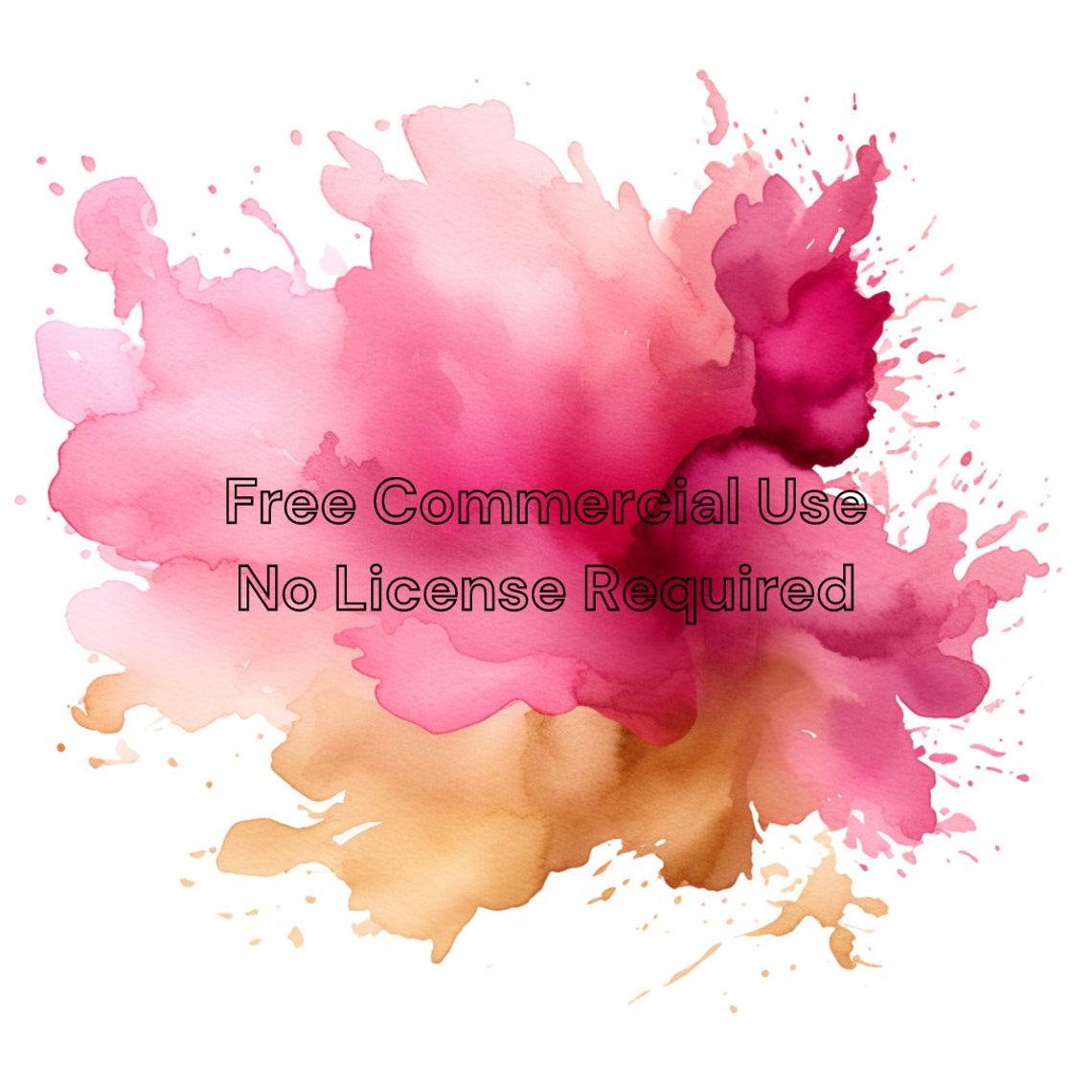 Watercolor Color Splash Clipart PNG Paint Splatter Clipart - Etsy