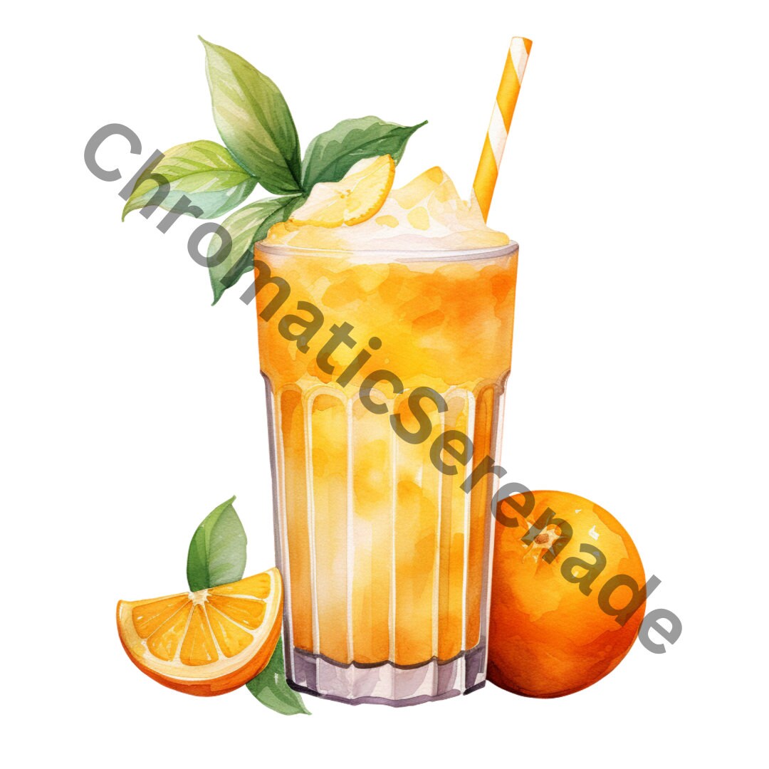 Watercolor Oranges Clipart, Orange Fruit Clipart, Fruit Clipart Set ...