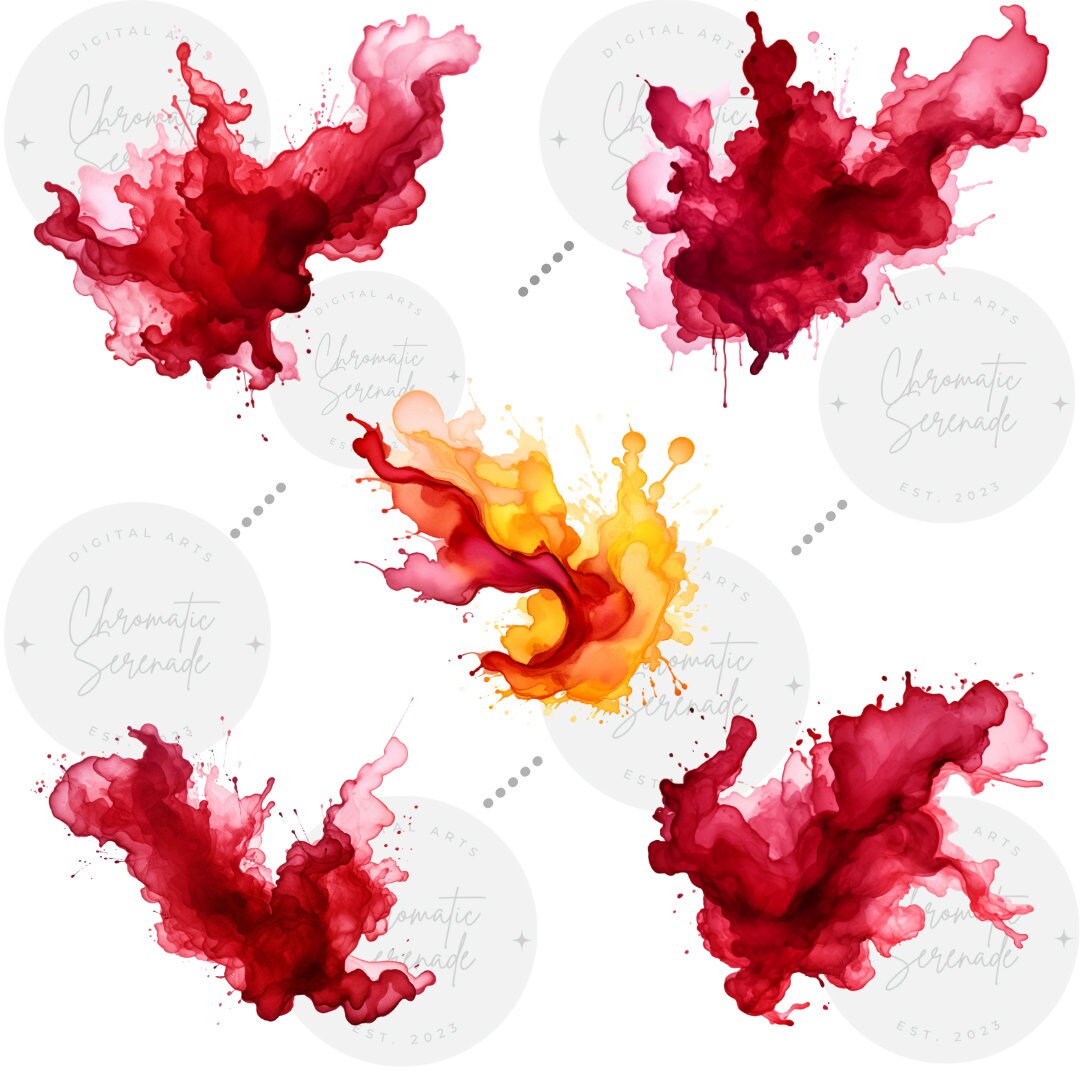 Fall Watercolor Splashes Color Splash Clipart PNG Paint Splatter ...
