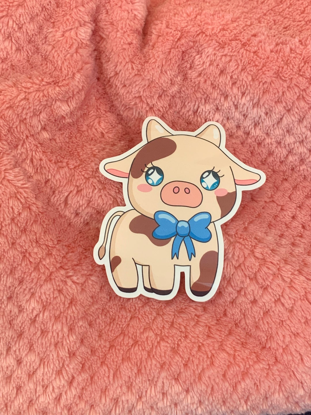 Vanilla Cow Sticker - Etsy