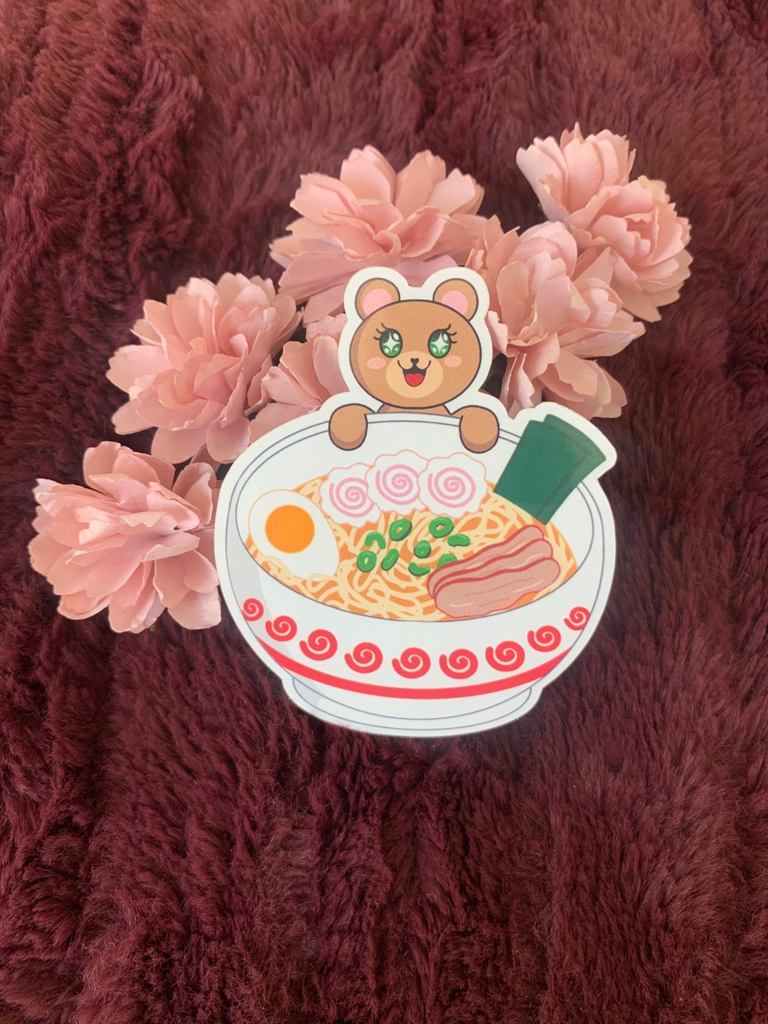 Bear Ramen Bowl Sticker - Etsy