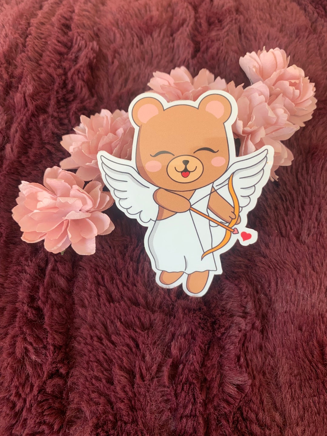 Cupid Bear Love Sticker - Etsy