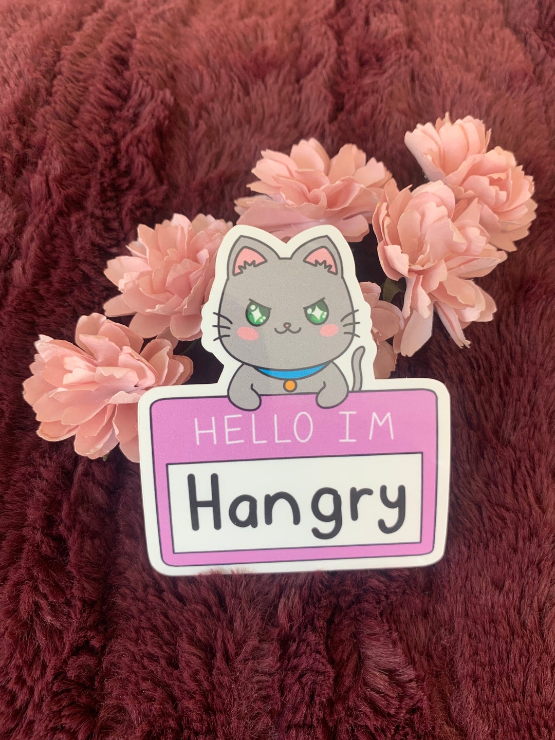 Hello Im Hangry Kitty Cat Sticker - Etsy
