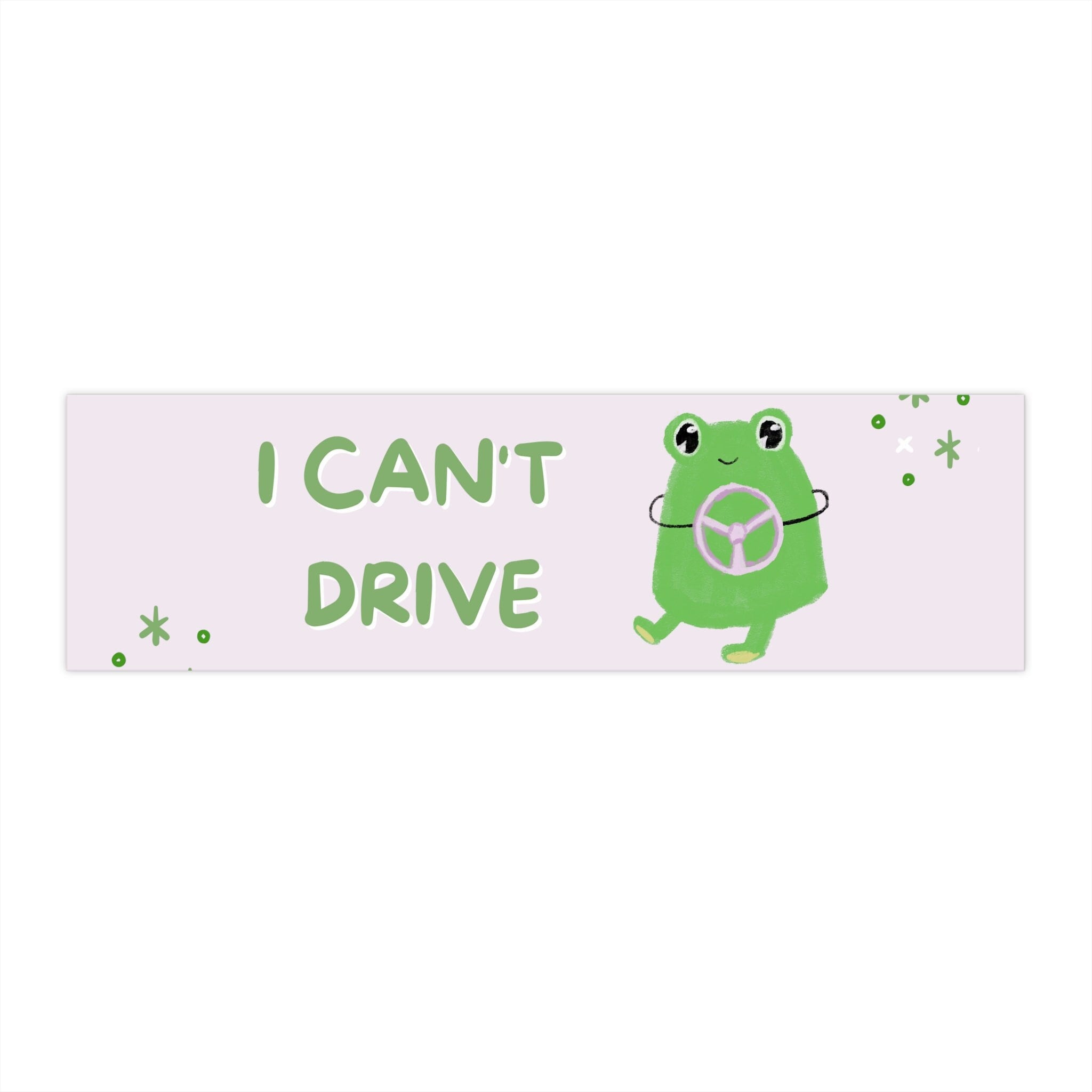 Gen Z 'I Can't Drive' Frog Bumper Sticker - Etsy