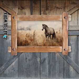 Vintage Horse Painting | Equestrian Print | Digital Download | Moody ...