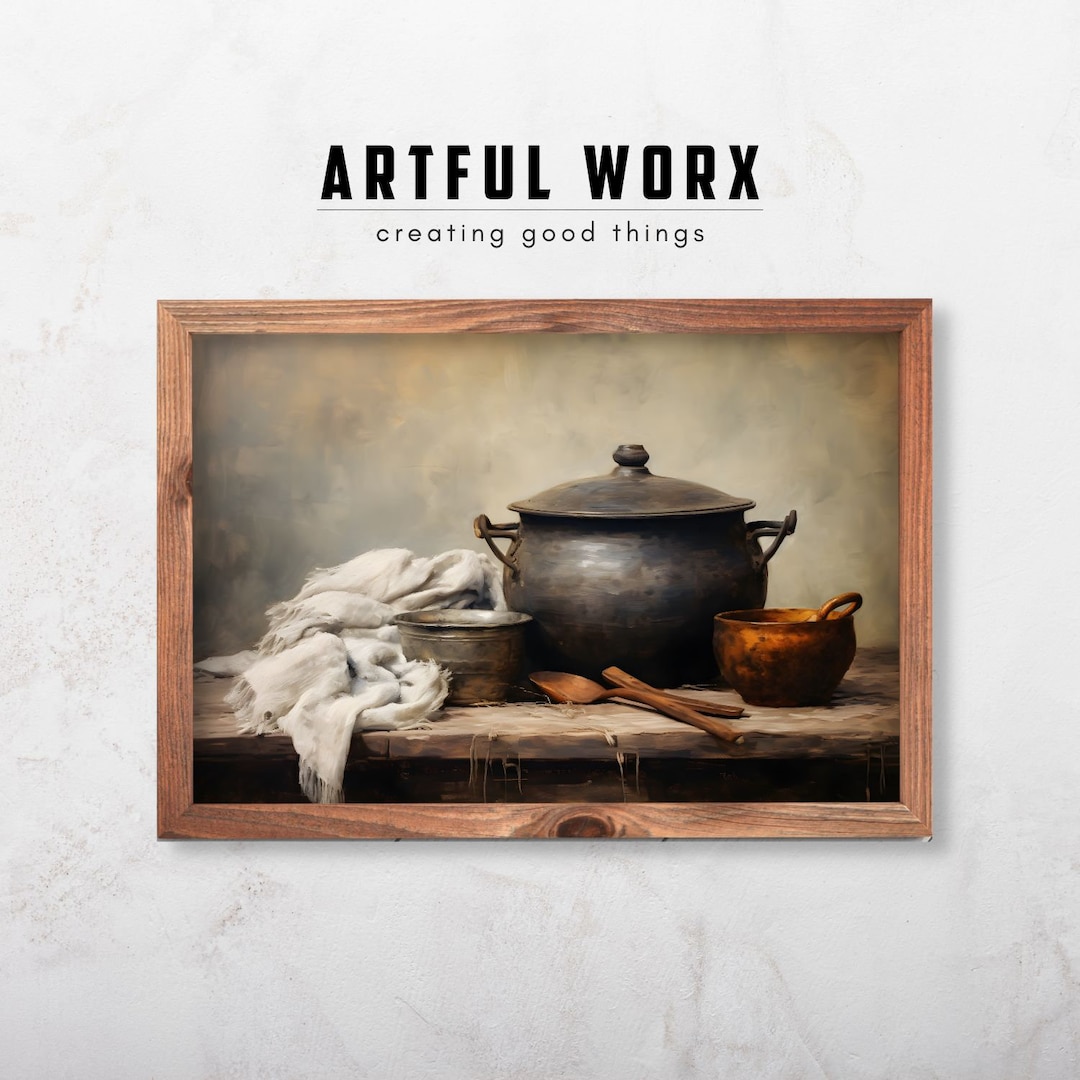 Farmhouse Kitchen Wall Art | Rustic Farmhouse Print | Still Life ...