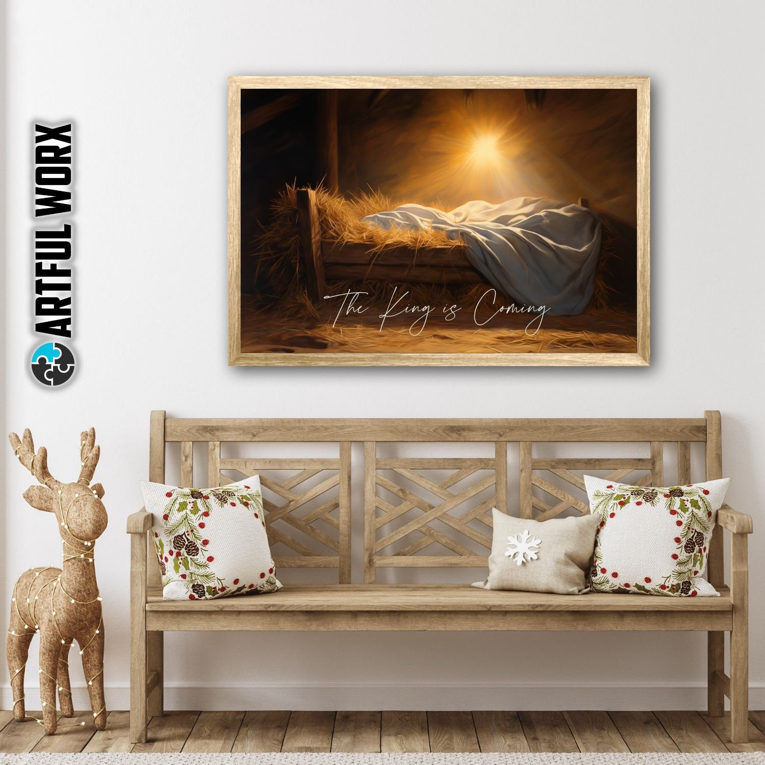Nativity Birth of Jesus PRINTABLE Wall Art | Holy Night Digital Print ...