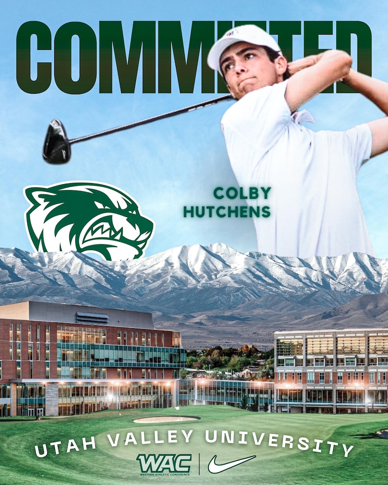 Custom College Sports Commitment Graphic: Social Media Announcement - Etsy