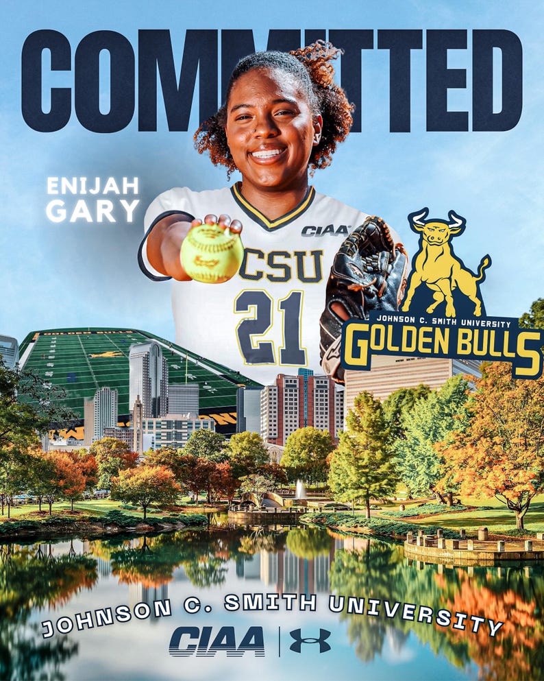 Custom College Sports Commitment Graphic: Social Media Announcement - Etsy