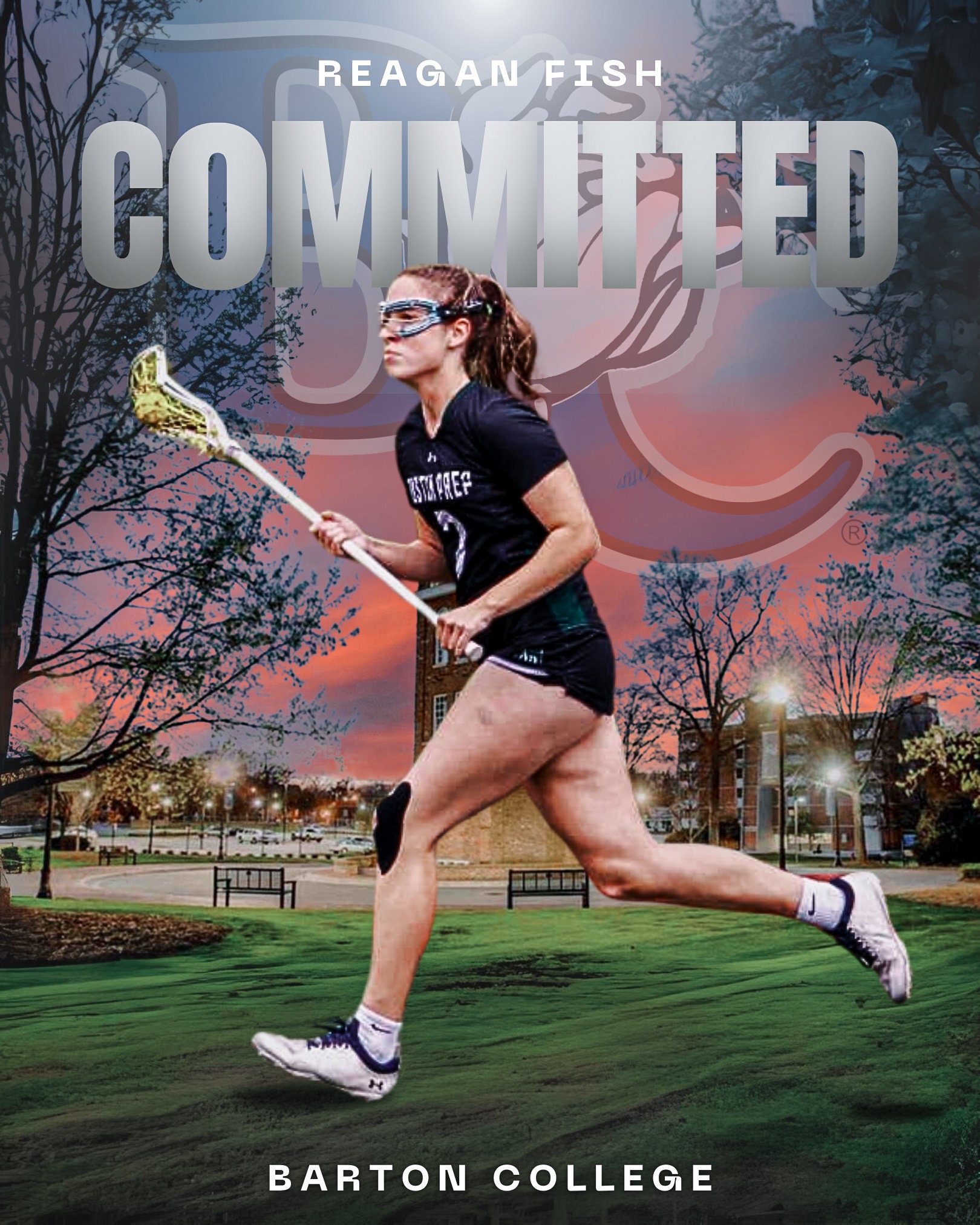 Custom College Sports Commitment Graphic: Social Media Announcement - Etsy