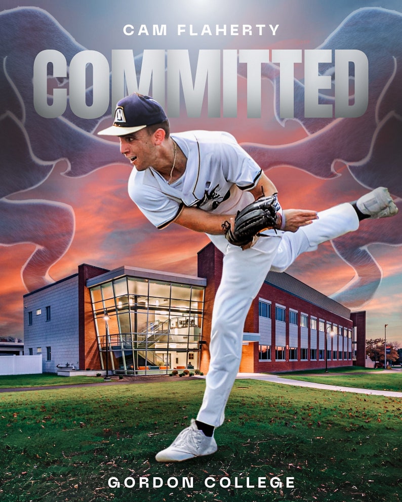 Custom College Sports Commitment Graphic: Social Media Announcement - Etsy