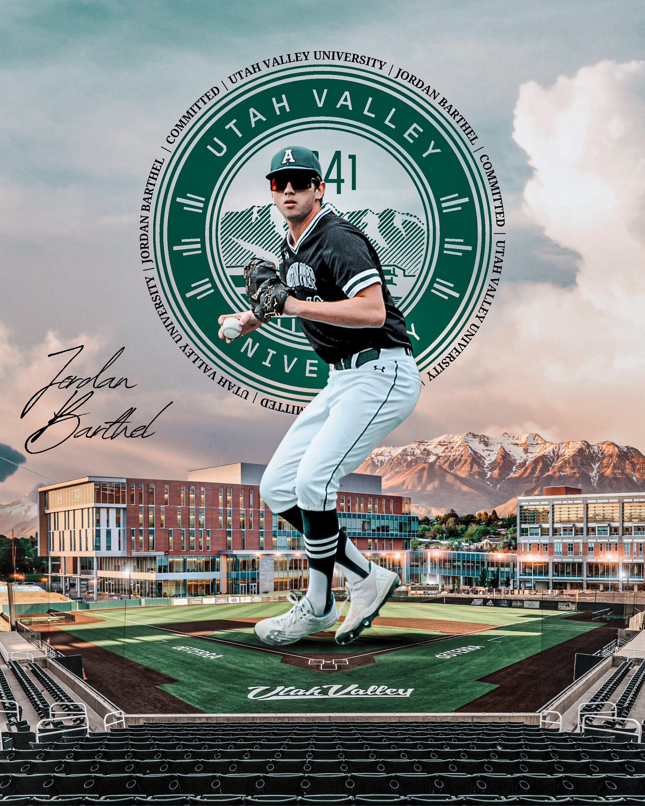 Commitment Graphic, Custom College Graphic, College Commit, College ...