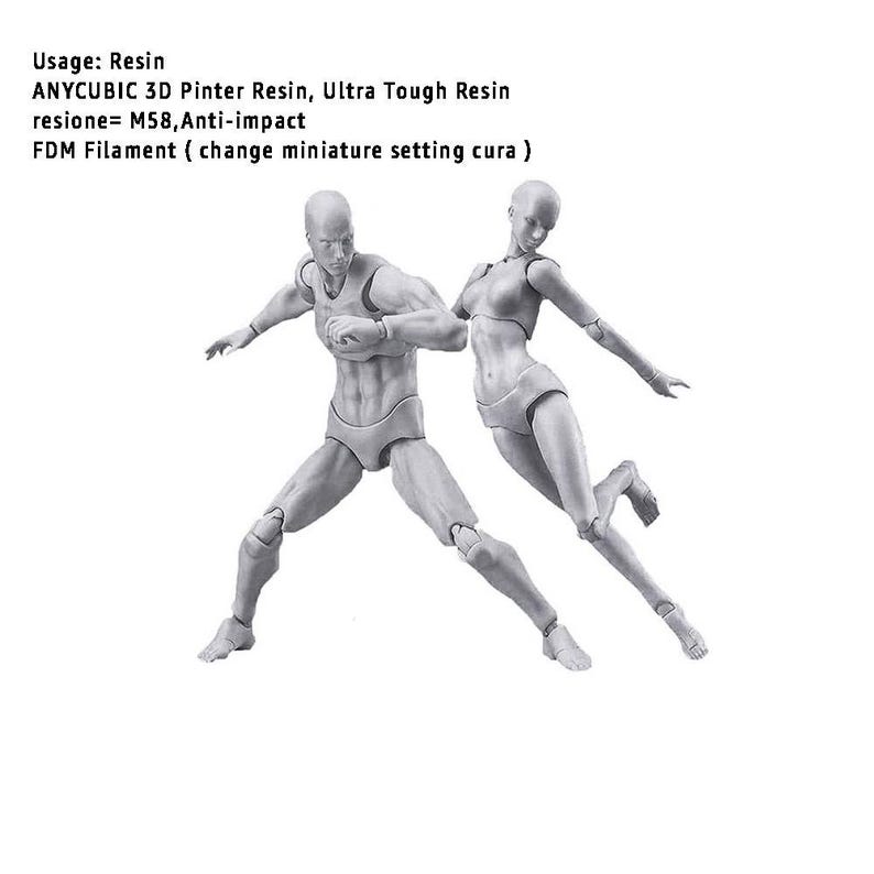 Movable Action Figure Model: Male & Female Mannequin STL (digital ...