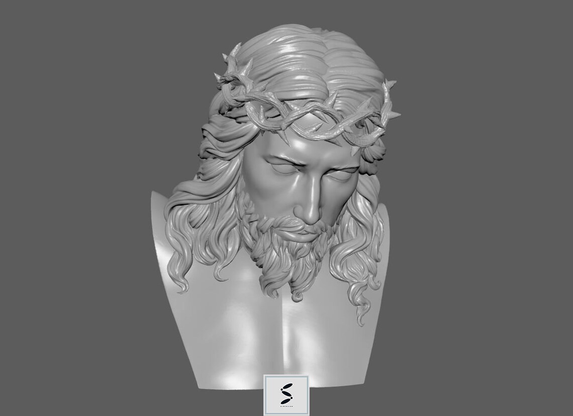 Jesus Bust Christ Stl Jesus Christ 3D Model Print File ,jesus Christ ...