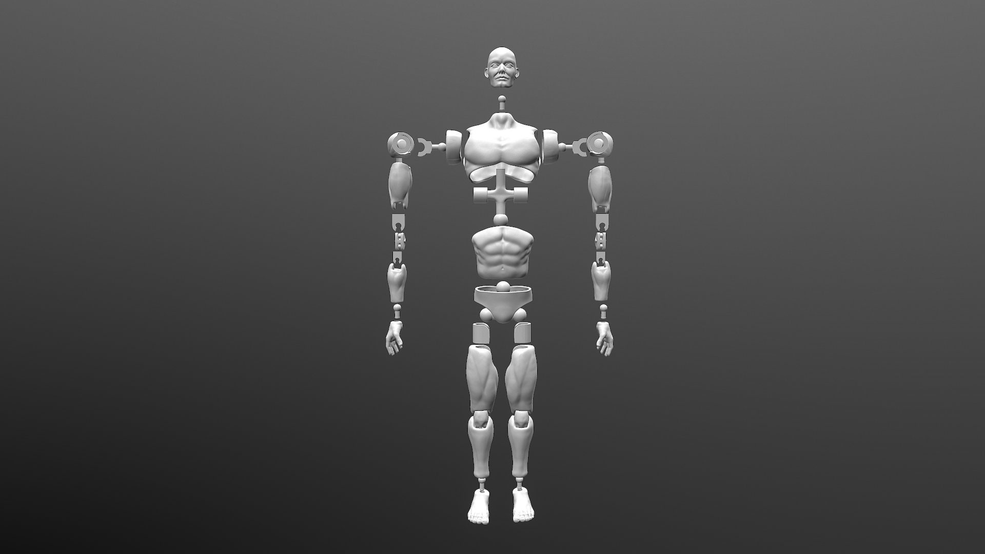 Super STL Action Figure 3D Printing Male Movable Body Action - Etsy