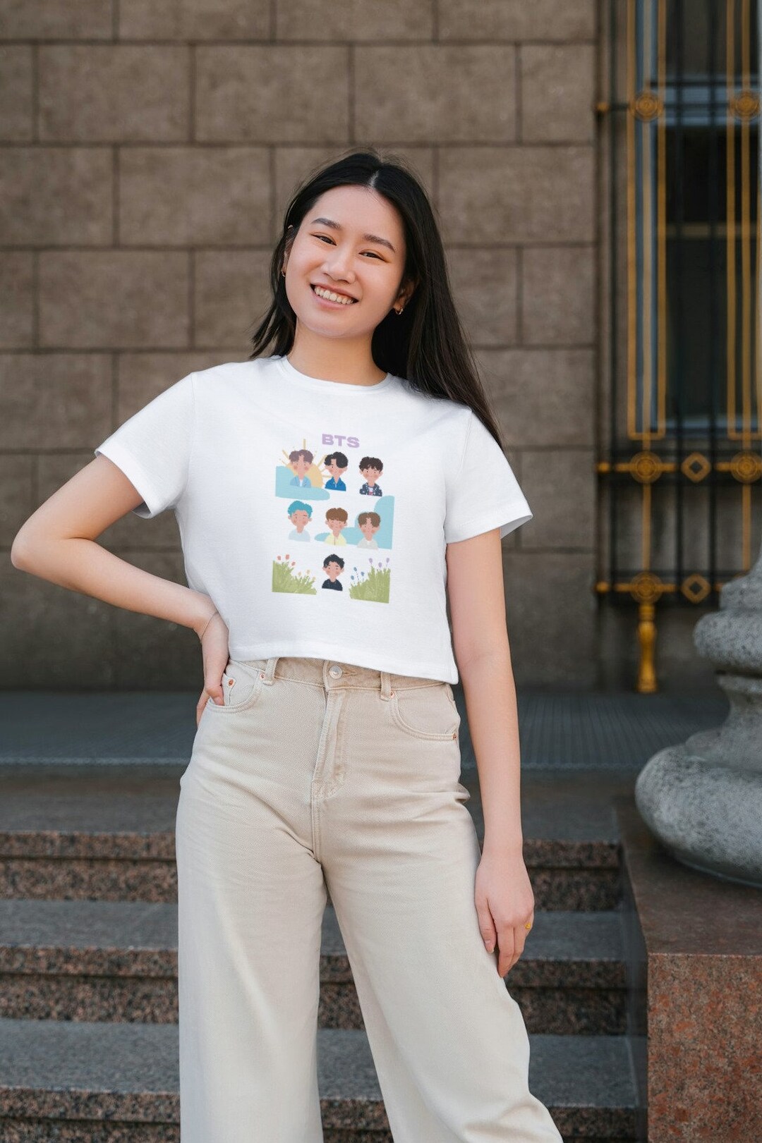 Cute Croptop Original Art Minimalist BTS Shirt Bangtan Fandom BTS Kpop ...