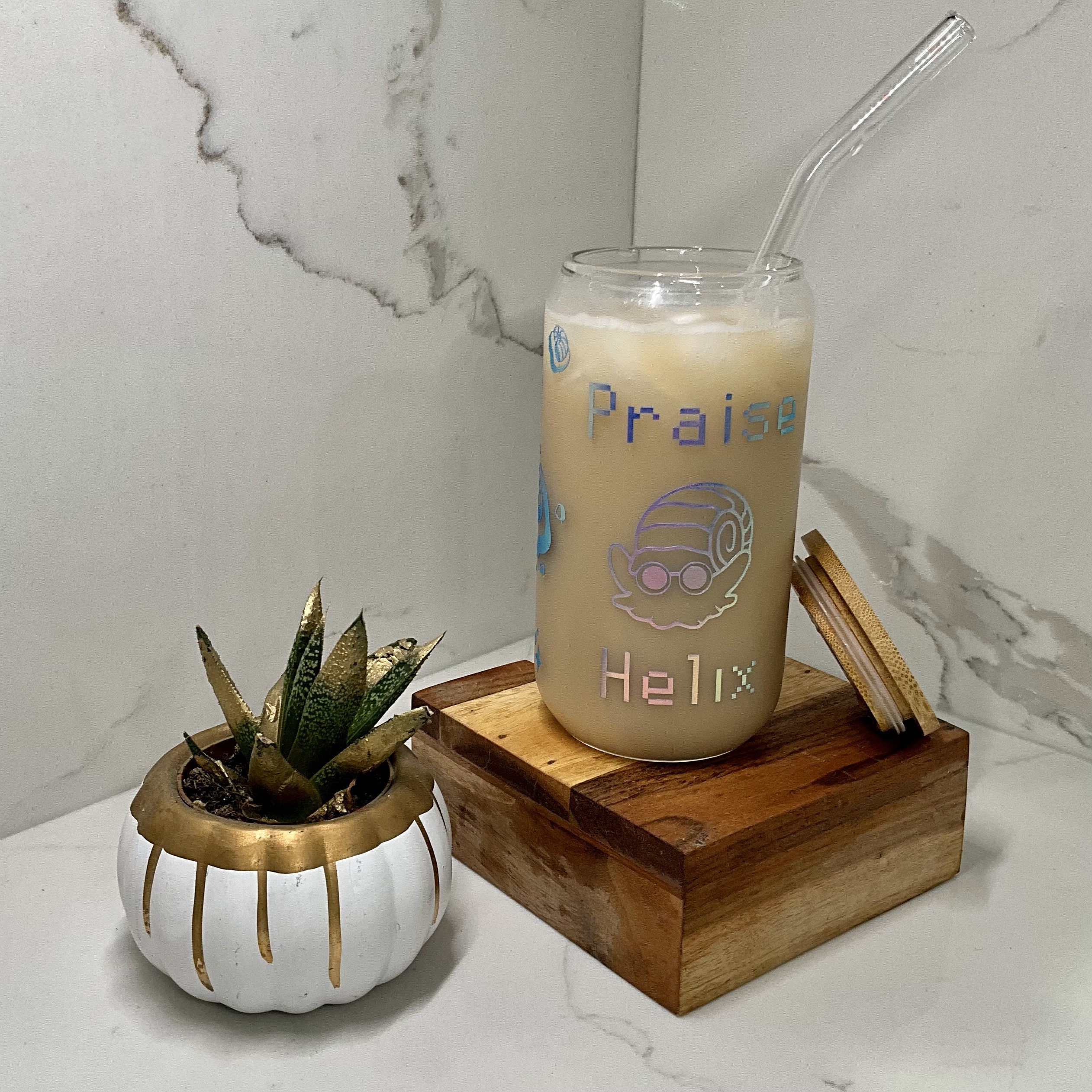 Praise the Ancient Snail Glass Cup - Etsy