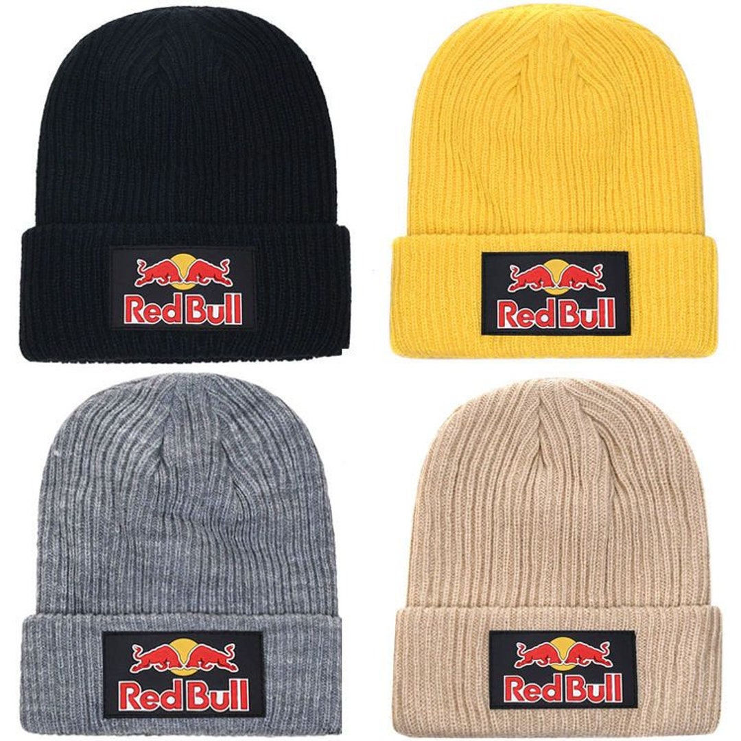 Red Bull Beanie Vintage Label Knit Hatred Bull Fans Winter - Etsy