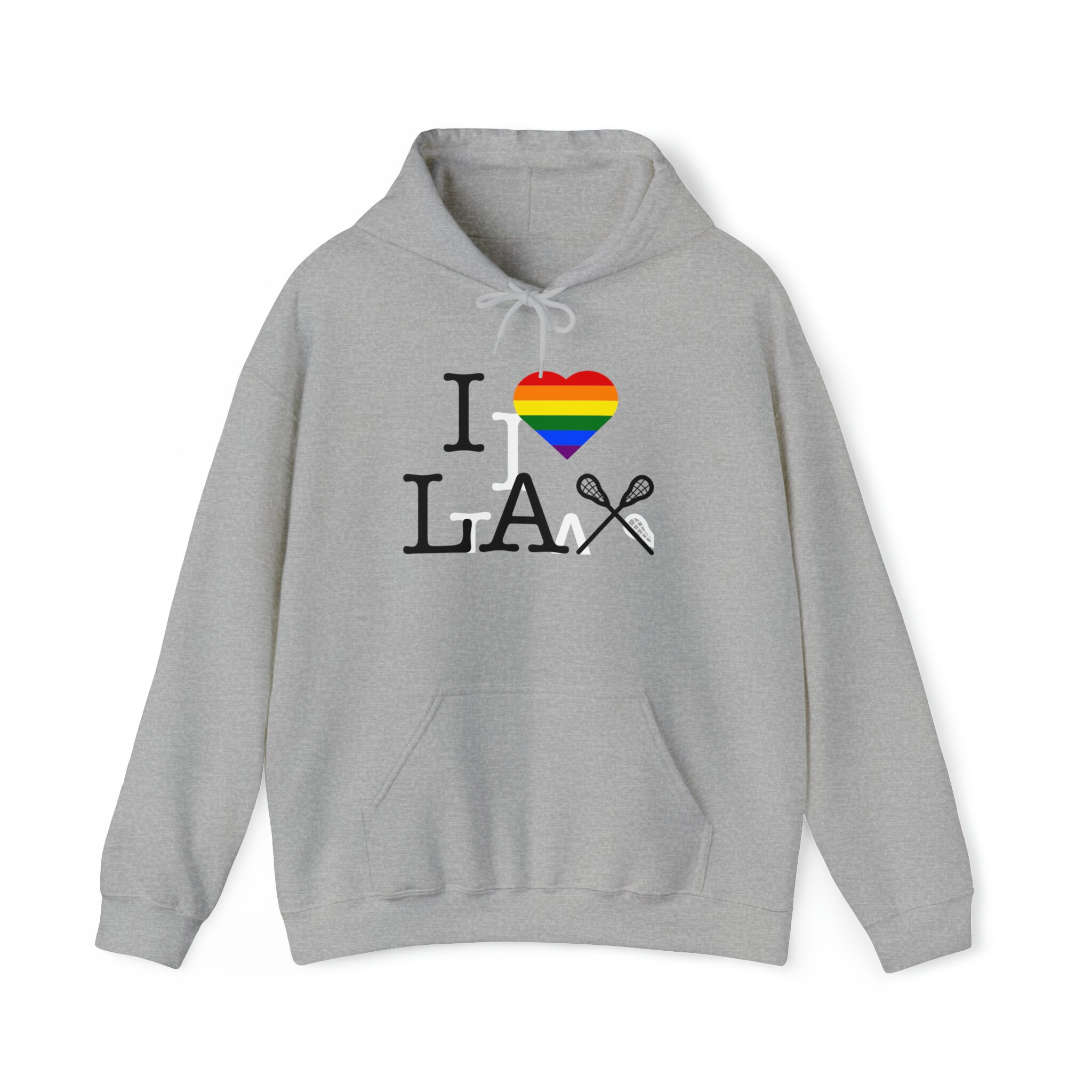 I Love LAX Lacrosse PRIDE Hoodie - Etsy