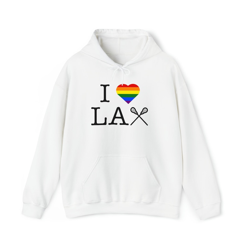 I Love LAX Lacrosse PRIDE Hoodie - Etsy