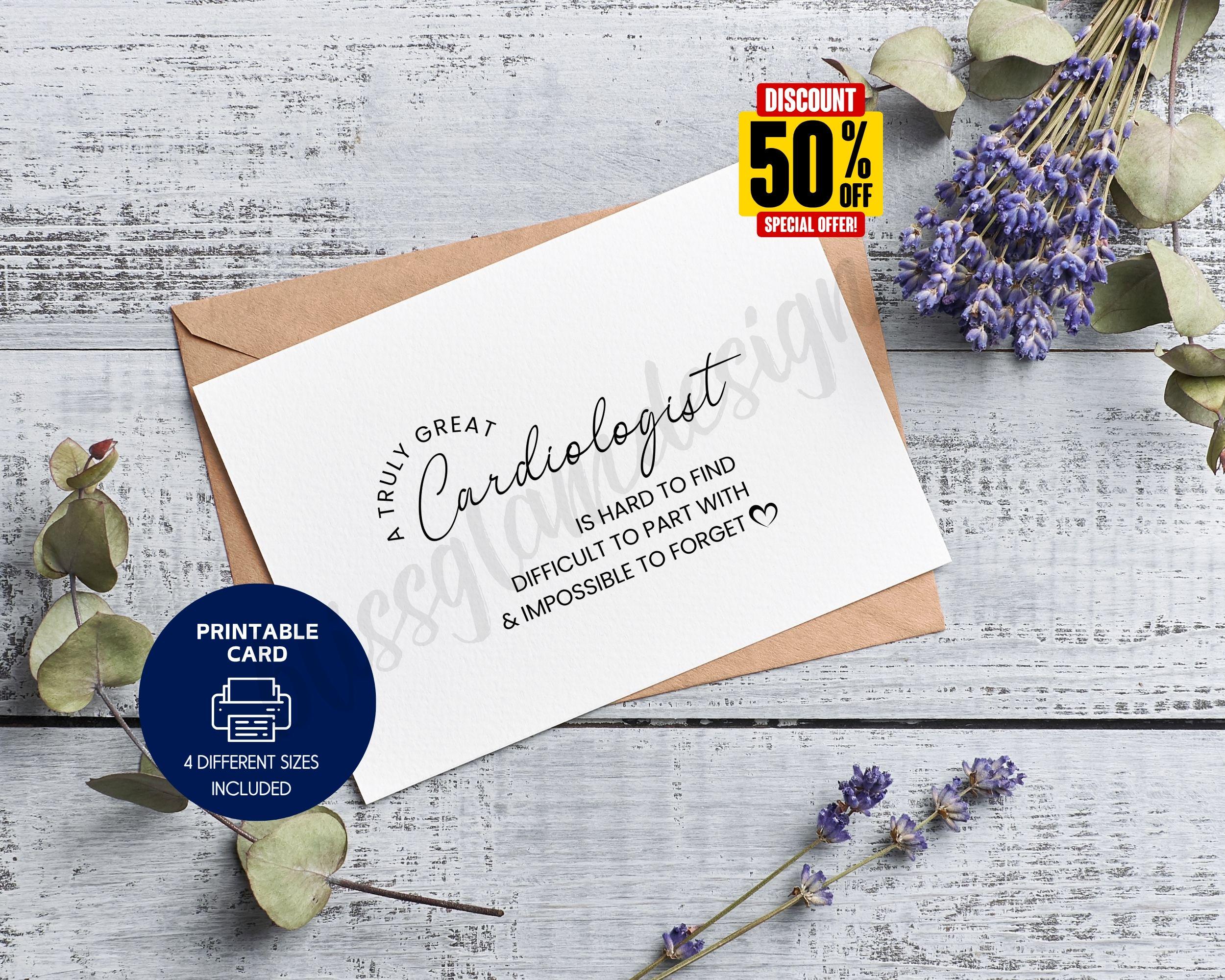 Printable Card A Truly Great Cardiologist Retirement Farewell Heart ...