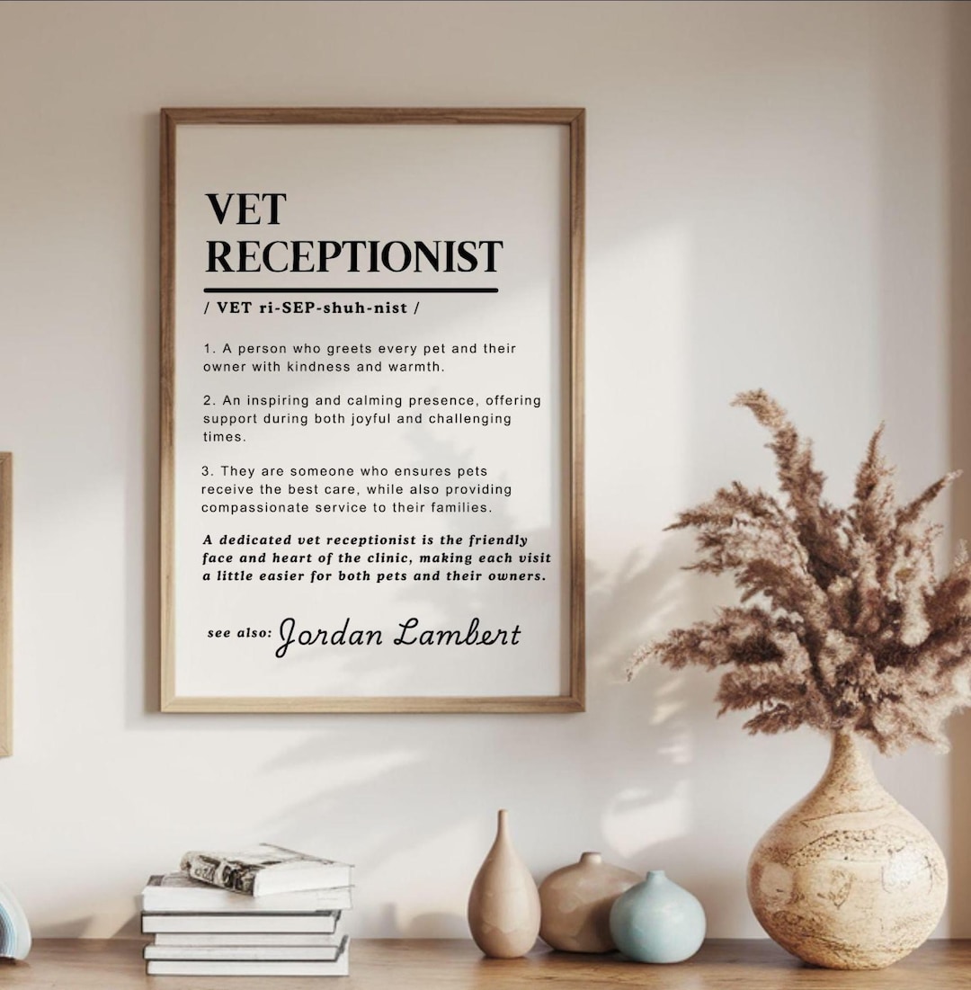 Veterinary Receptionist Definition Print Vet Receptionist Week Vet ...