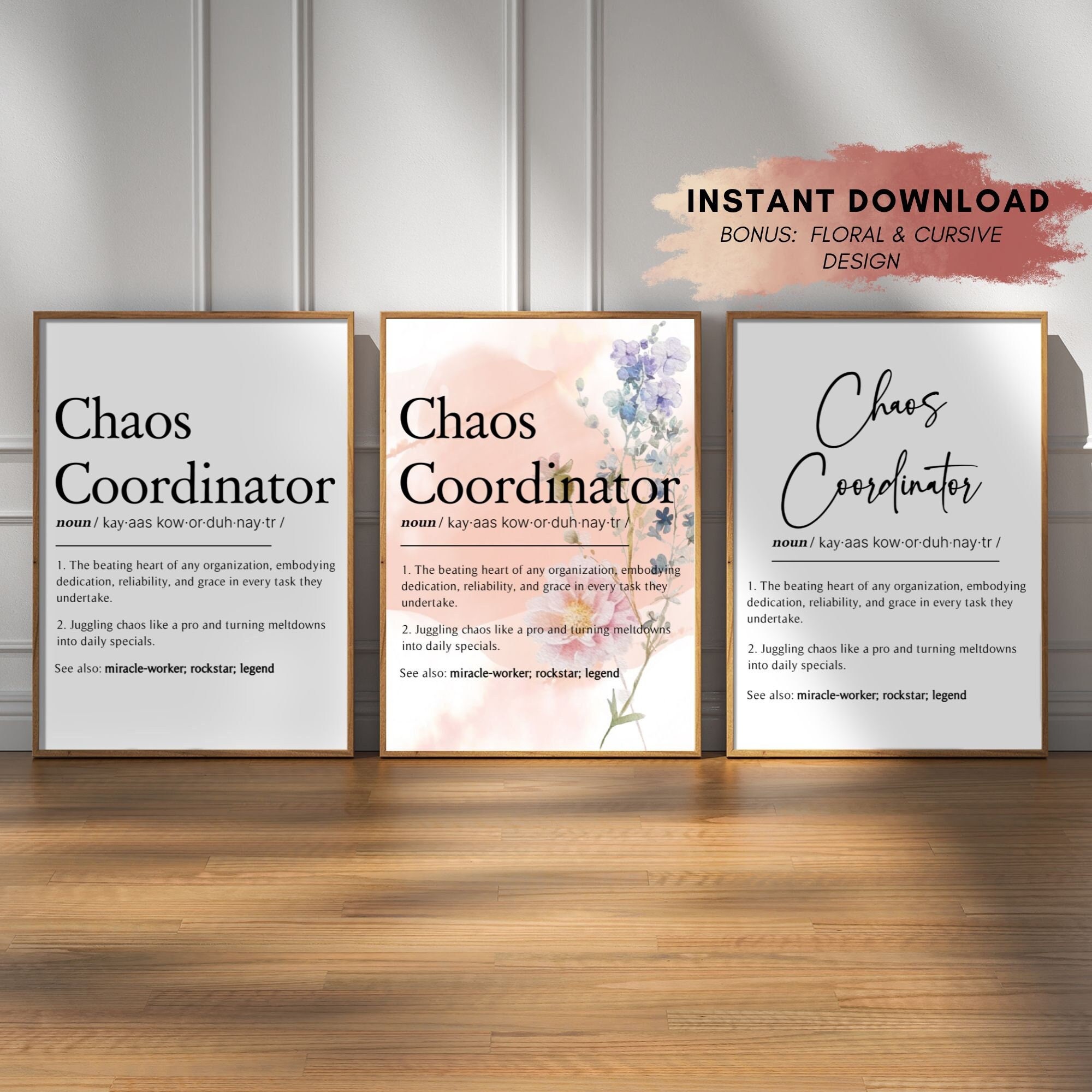 Chaos Coordinator Definition Print Administrative Professionals Day ...