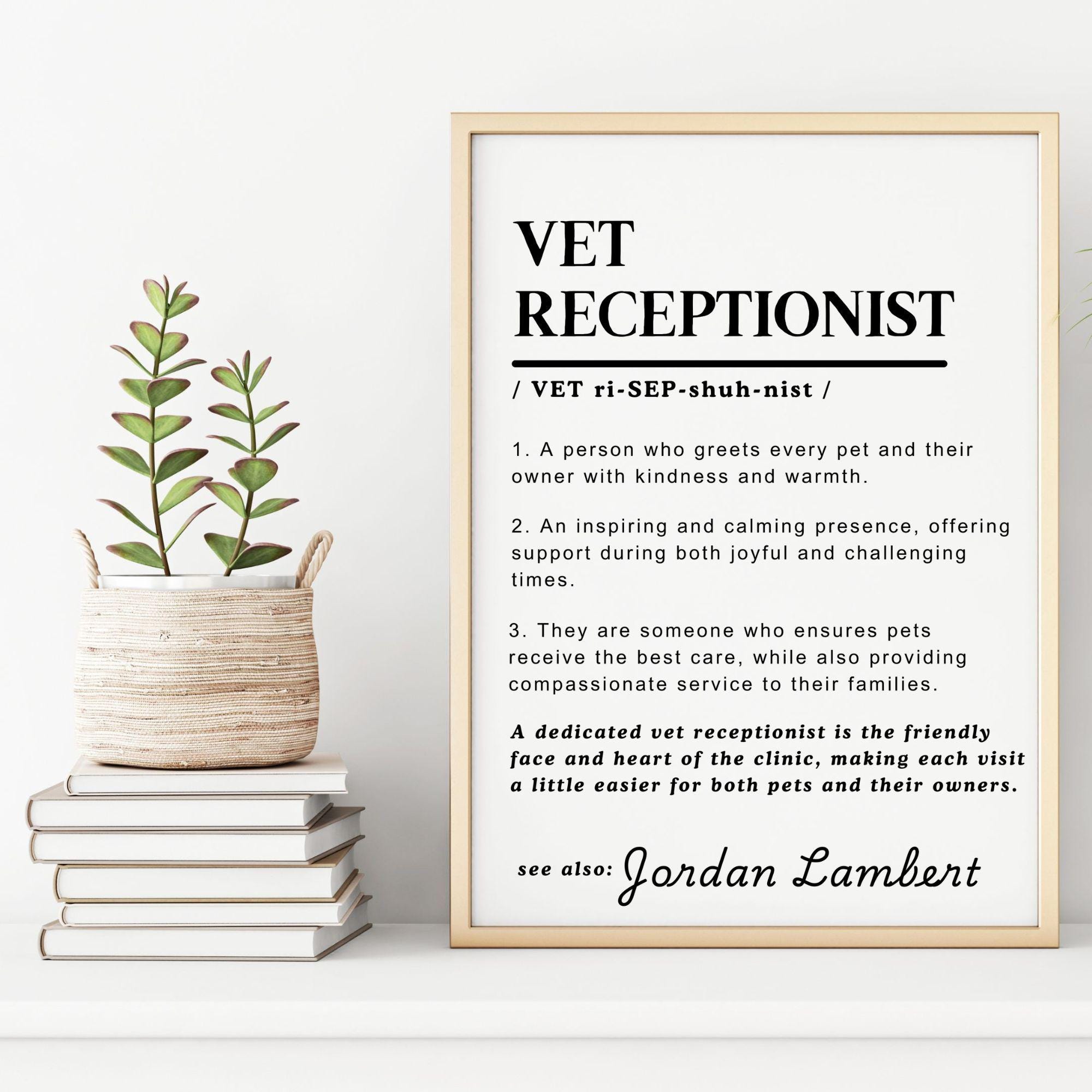Veterinary Receptionist Definition Print Vet Receptionist Week Vet ...