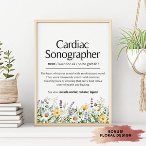 Cardiac Sonographer Definition Print Medical Sonography Gifts ...