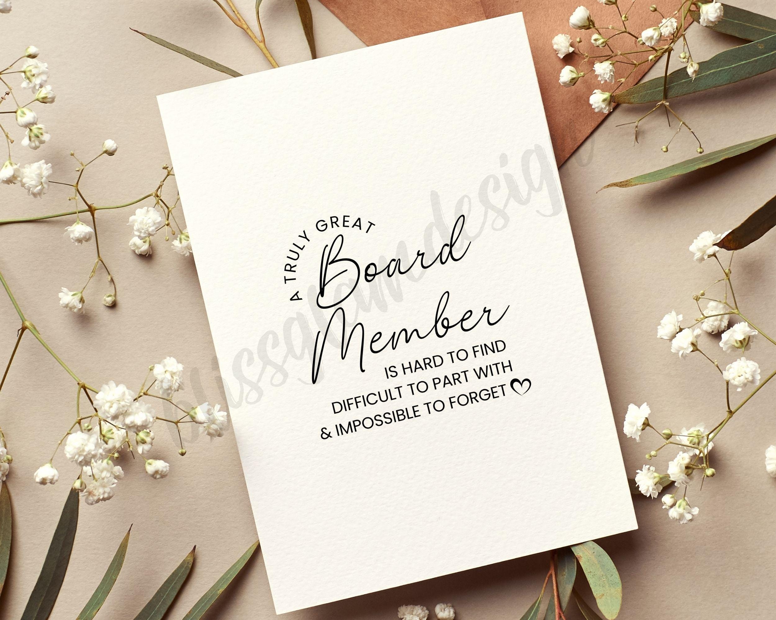 Printable Card A Truly Great Board Member Appreciation Gift, Retired ...