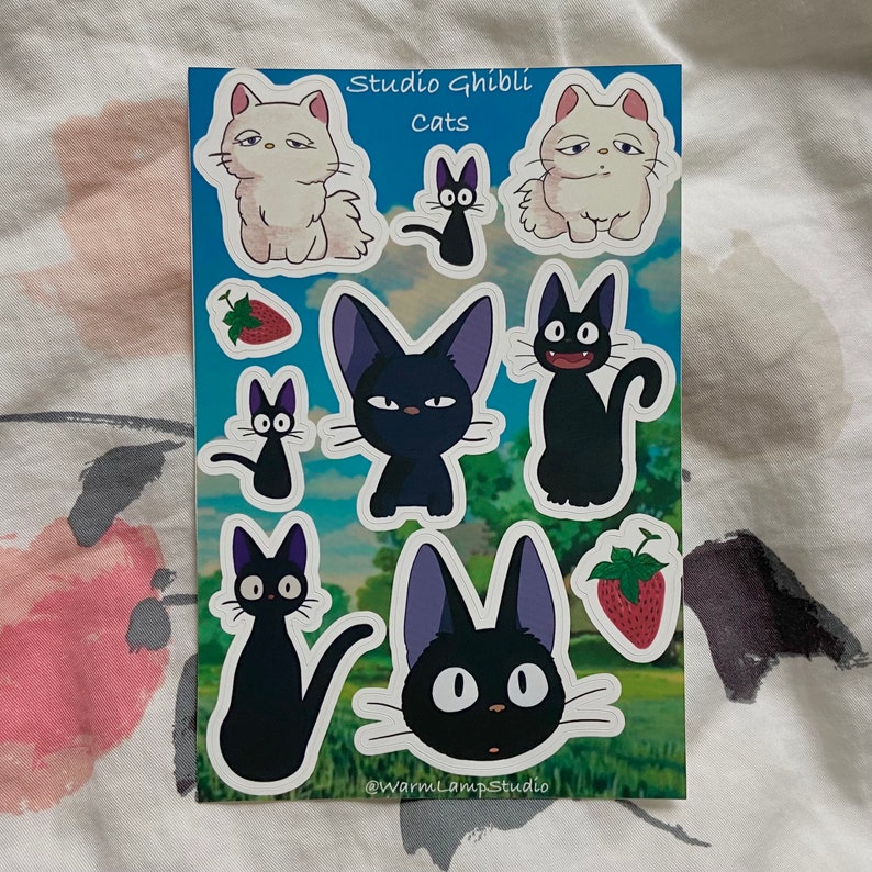 Studio Ghibli Cats Vinyl Sticker Sheet - Etsy