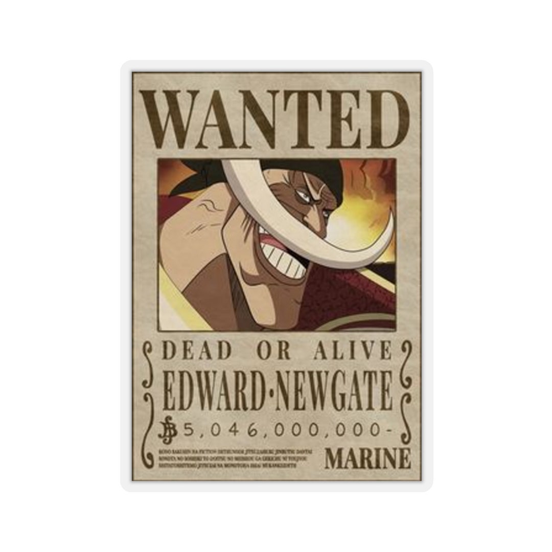 One Piece Whitebeard Bounty Sticker - Etsy