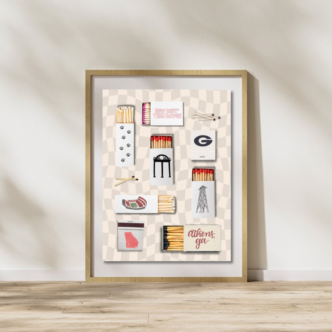 University of Georgia Matchbox Print Watercolor Print Digital Download ...