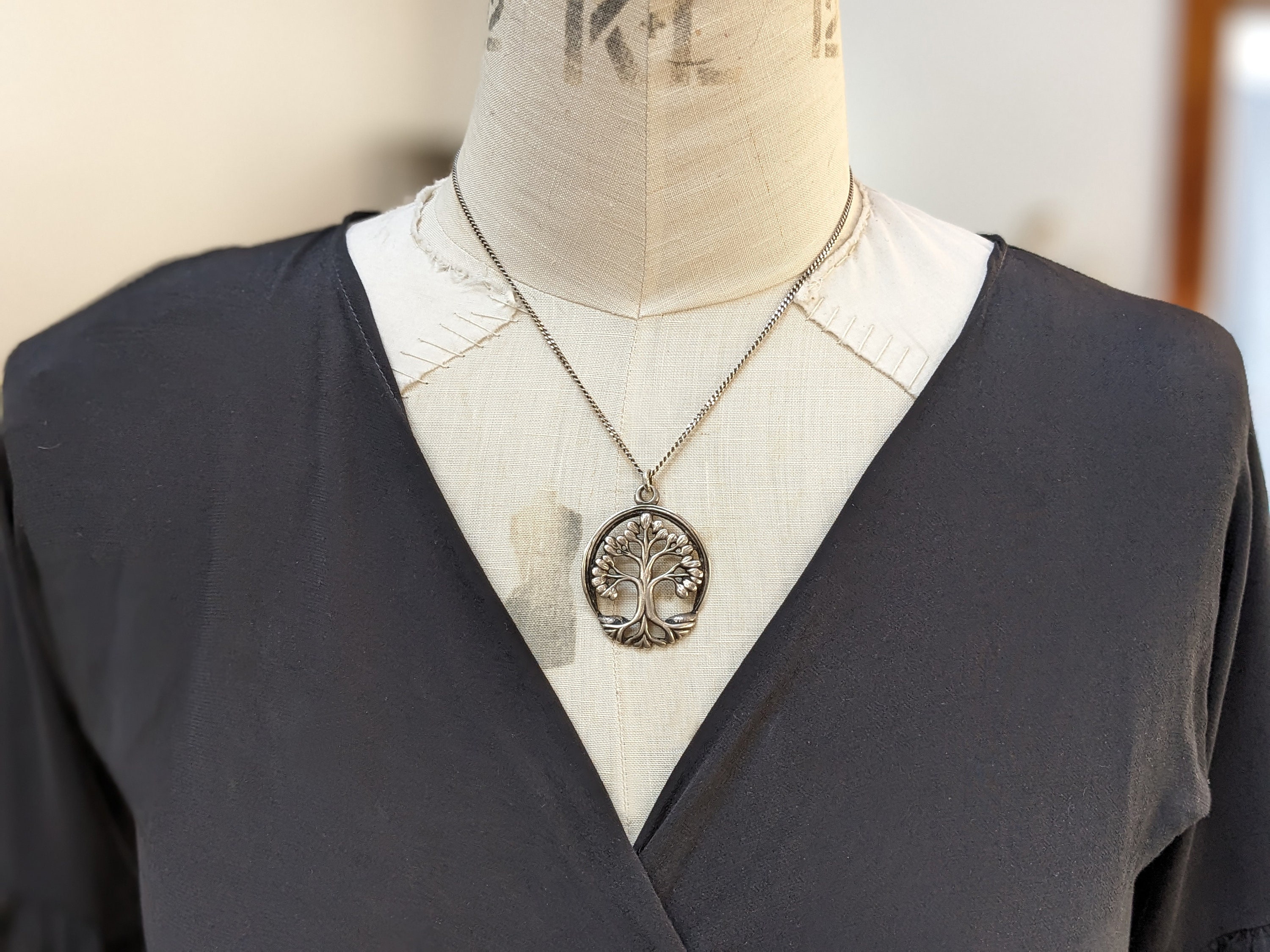 Rustic Magical Silver Tree of Life Necklace Gorgeous Gift for Mom Aunt ...