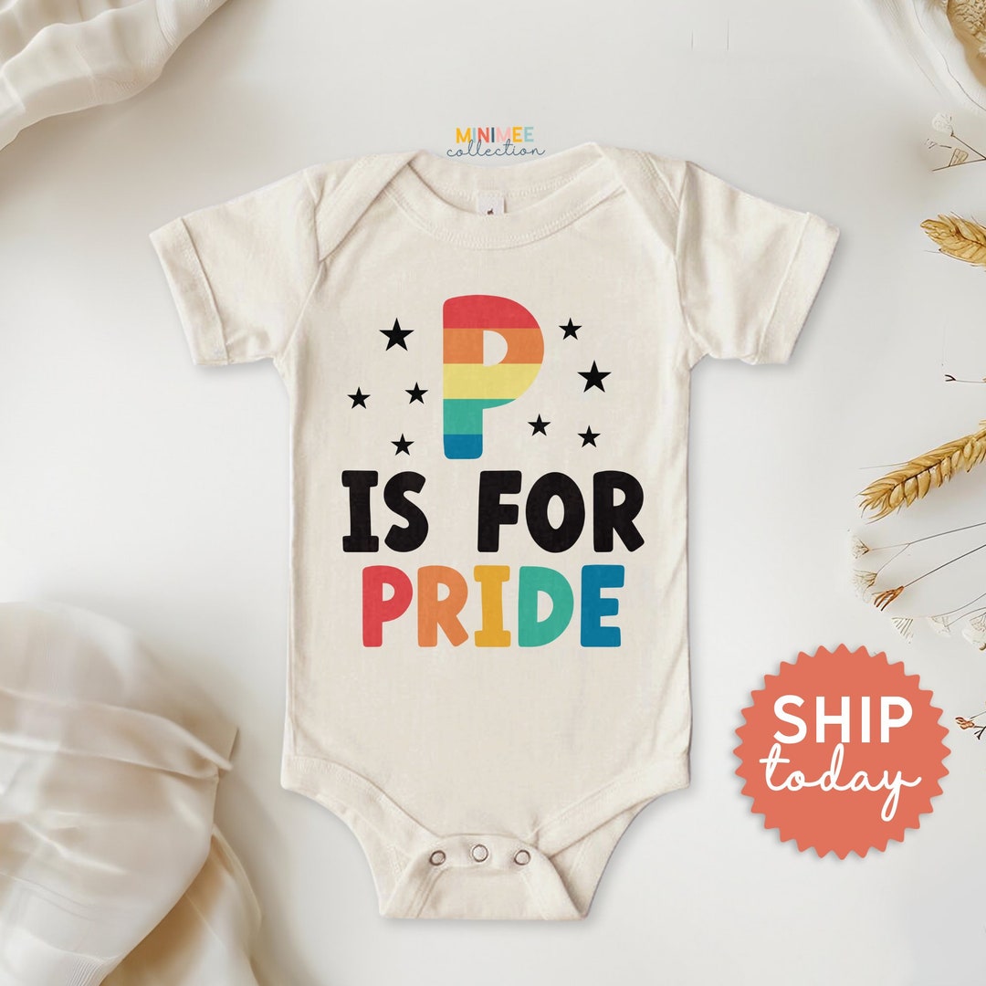 P is for Pride Onesies® Brand, Proud Ally Baby Bodysuit, LGBTQ+ Baby ...