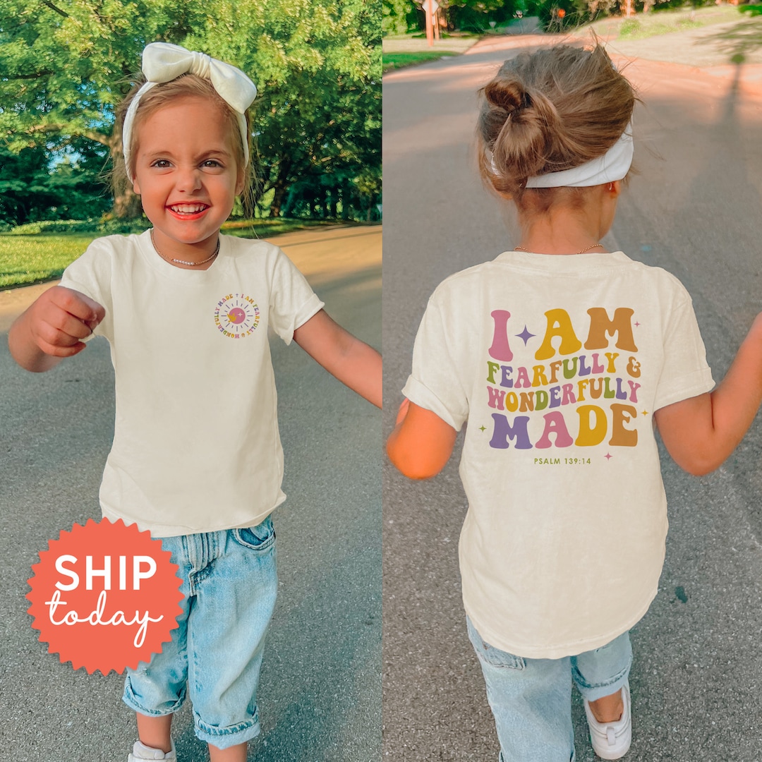 I Am Fearfully and Wonderfully Made Toddler T Shirt, Religious Shirts ...