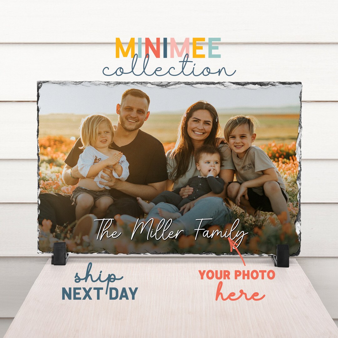 Custom Family Photo Slate, Personalized Houswarming Gift for Family ...