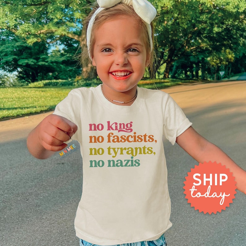 No Kings in America Kid Shirt, Patriotic Freedom Kid Clothes, Pro ...