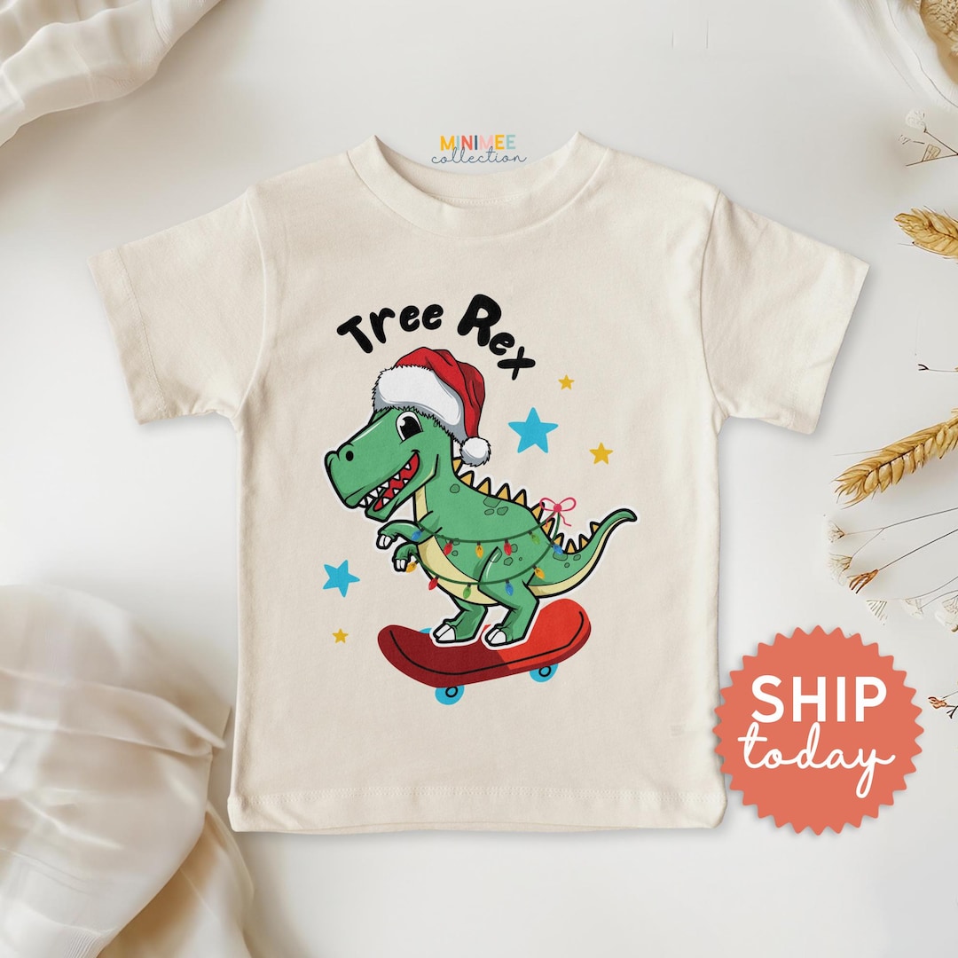 Tree Rex Toddler Shirt, Funny Dinosaur Toddler Shirt, Kids Holiday ...