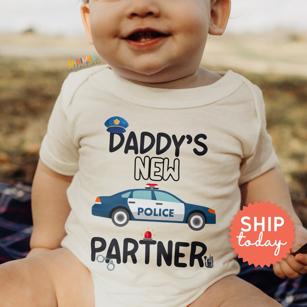 Daddy's New Police Partner Onesie ®, Police Dad Baby Clothes, Father's ...