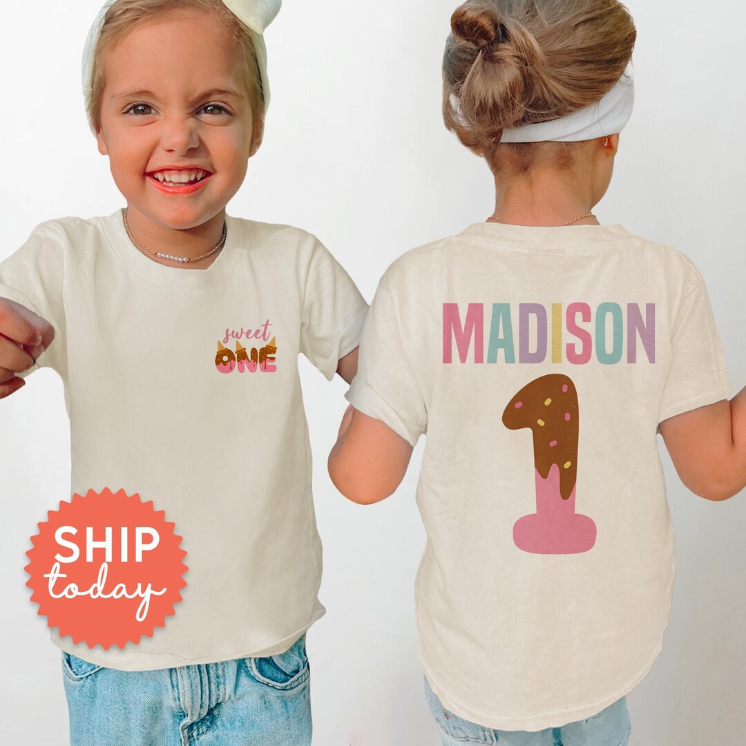 Custom Kids Birthday Shirt, Personalized Shirt Name & Age, Toddler ...